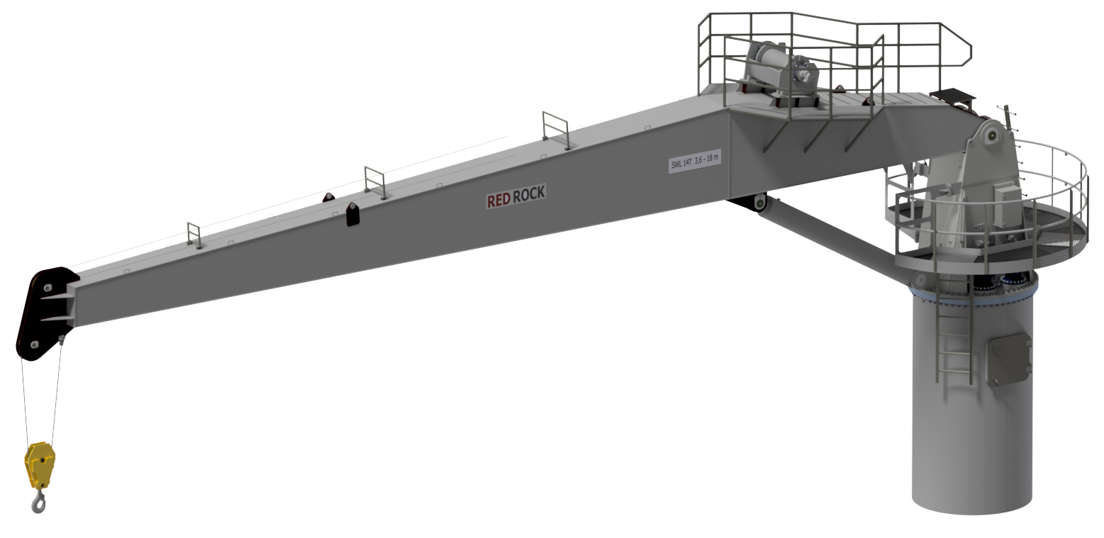 Straight Boom Crane – AMW – Marine